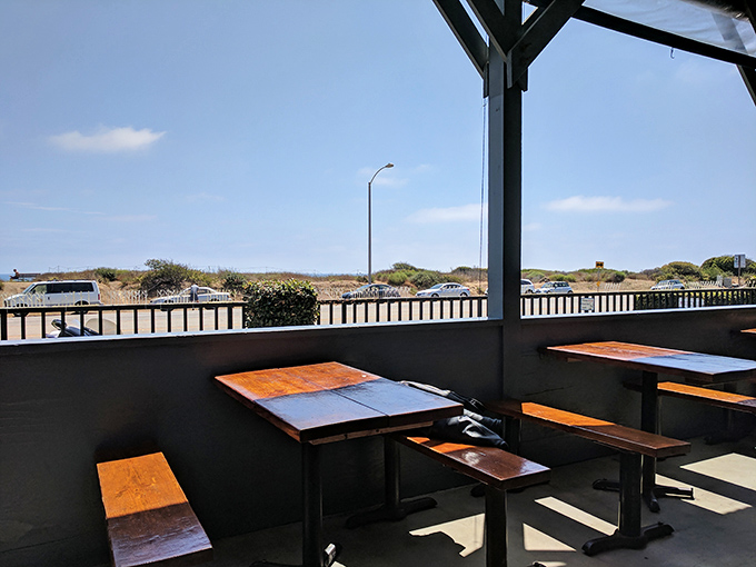 Outdoor seating with ocean breezes as your dining companion. Some views simply can't be improved upon.