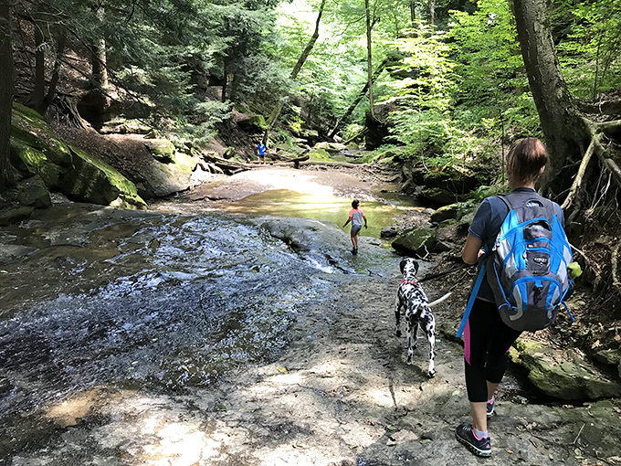 Summer explorers finding relief from the heat&mdash;proving that Ohio's natural air conditioning works perfectly when powered by flowing water.