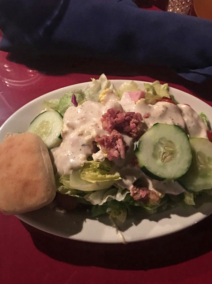 A salad that knows its role in a steakhouse&mdash;fresh enough to matter but humble enough not to steal focus from the main event.
