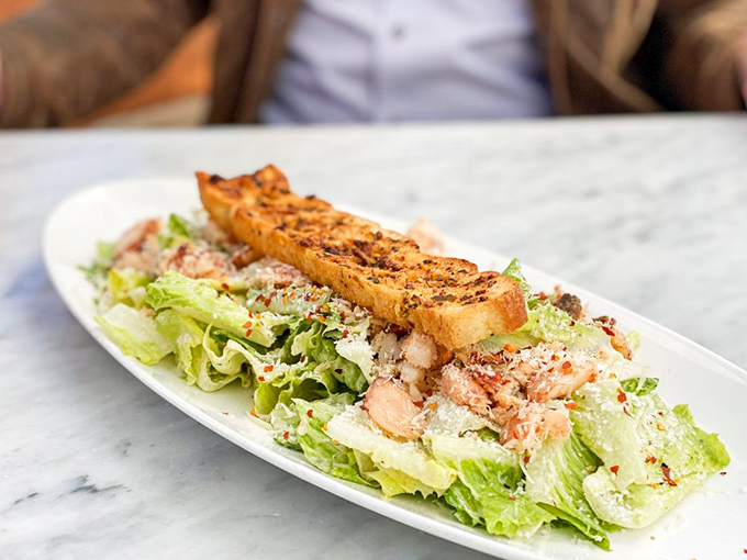 Fresh salads providing the perfect light counterpoint to rich, indulgent seafood creations that follow after.