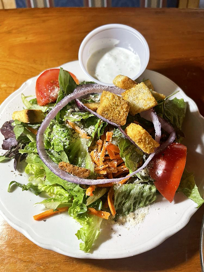 A salad that didn't get the memo about being boring. Fresh, colorful, and proving that vegetables can have personality too.