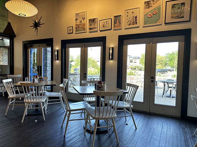 Sunshine streams through French doors, illuminating tables where memories are made one pancake at a time.