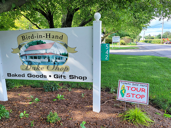 The sign that's launched countless detours. Like finding buried treasure, except the X marks butter and sugar instead of gold.