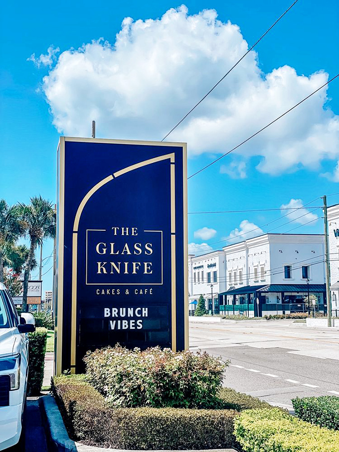 The Glass Knife signage beckons like a beacon for anyone seeking extraordinary dessert adventures ahead.