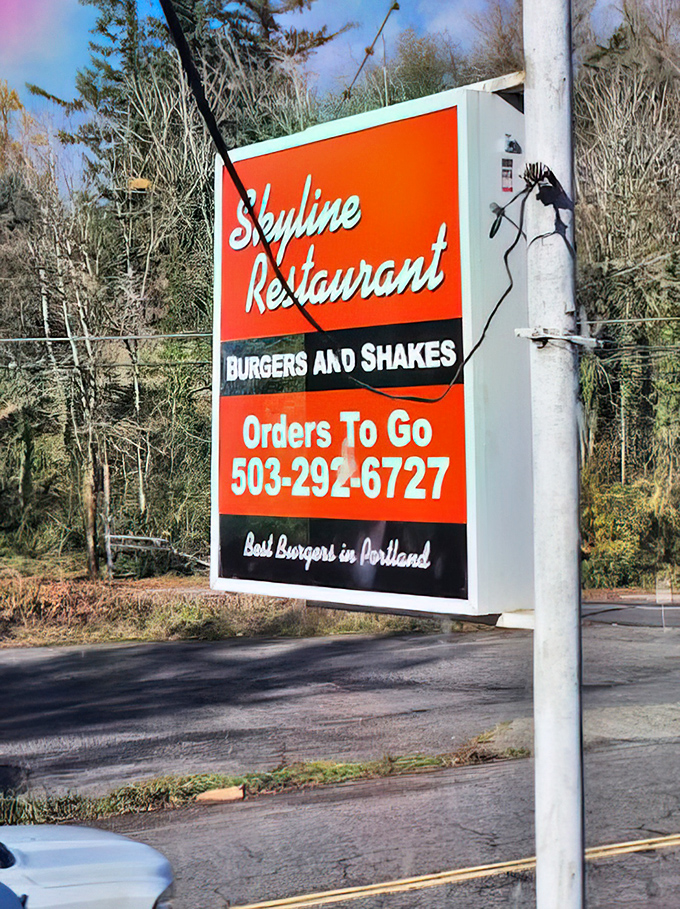 The roadside sign makes a bold claim about Portland's best burgers&mdash;and after one bite, you'll find yourself nodding in complete agreement.