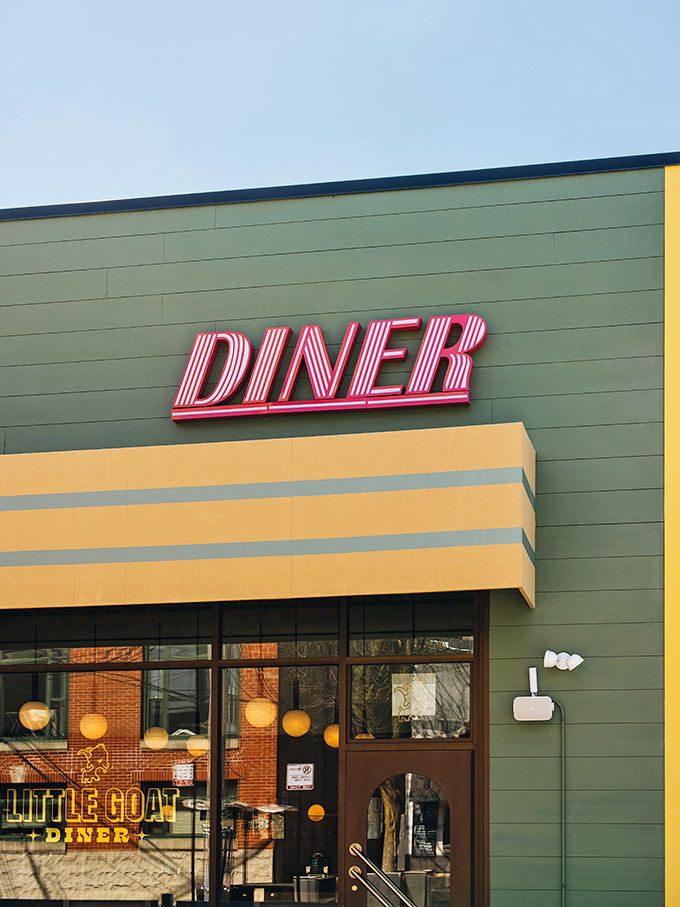 The neon "DINER" sign glows with promise, like a Broadway marquee announcing today's special performance: "Breakfast, Starring You."