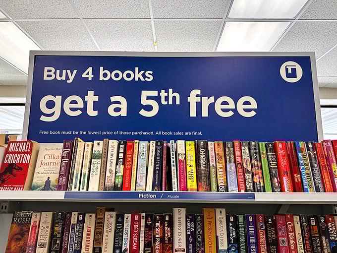 The book deal that keeps bibliophiles coming back. Buy four, get the fifth free&mdash;mathematical permission to indulge your reading habit.