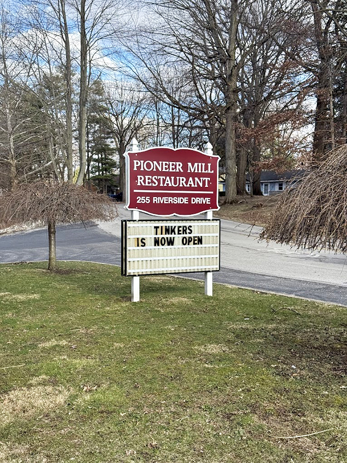 The roadside sign announces your arrival at a genuine Ohio treasure&mdash;255 Riverside Drive is where memories and meals come together.