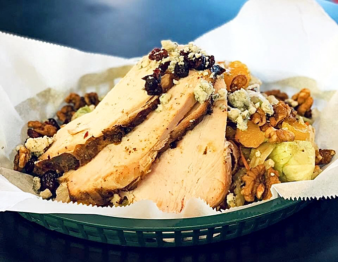 Smoked turkey transformed into an elegant salad with nuts and dried fruit&mdash;for when you want barbecue's flavor but need to pretend you're eating healthy.