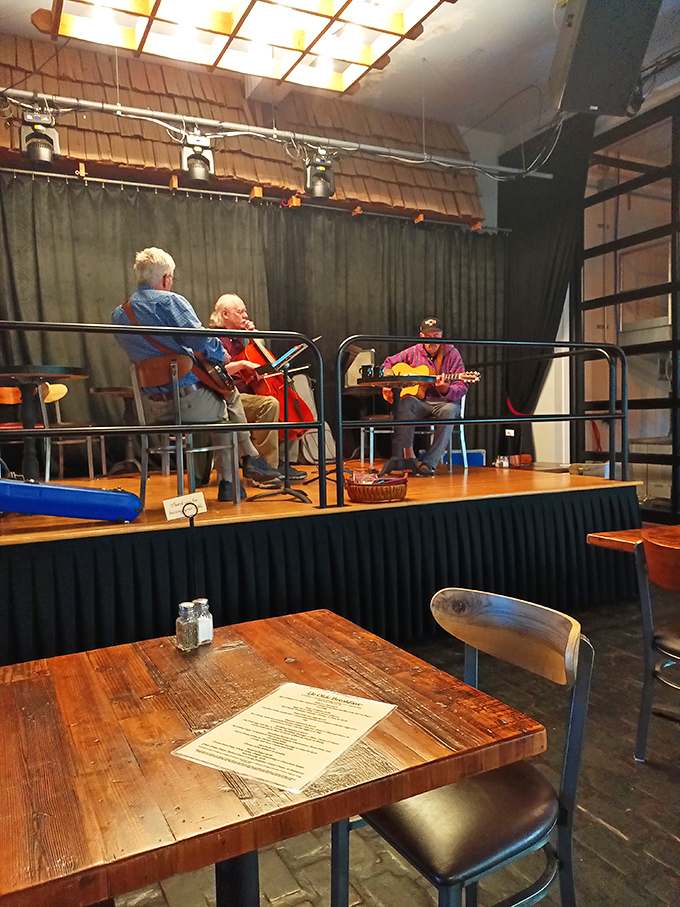 Live music adds another layer of flavor to the Old World experience. These musicians turn your meal into dinner theater without the cheesy costumes.