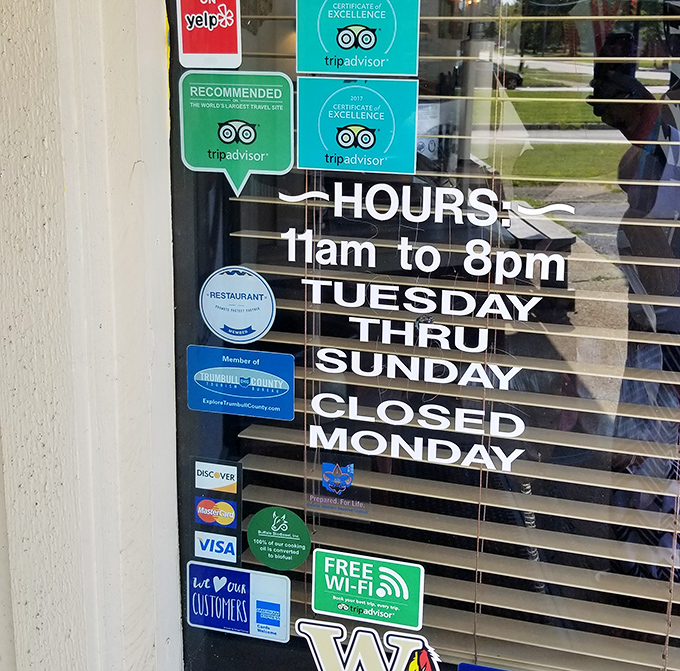 Those hours of operation might as well read "Open when the meat's ready, closed when we need a break."