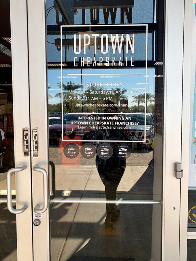 Store hours clearly displayed &ndash; because treasure hunting requires proper planning and possibly bringing reinforcements (aka shopping buddies).