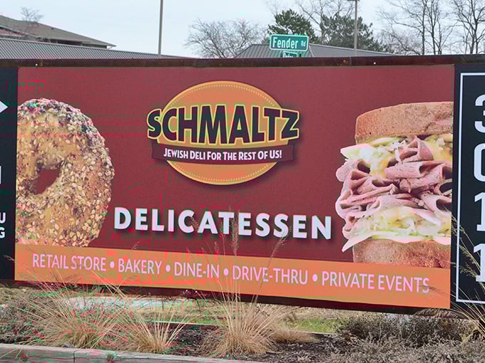 "Jewish Deli For The Rest Of Us!" proclaims the sign, featuring what might be the most photogenic bagel and sandwich in Illinois.