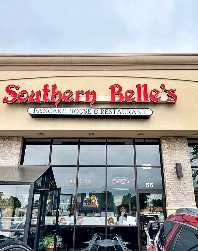 The sign promises "Pancake House & Restaurant," but what it really means is "Your diet ends here." Worth every delicious detour.