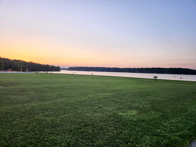 Sunset paints the shoreline in golden hues as day winds down. The perfect backdrop for contemplating life or planning tomorrow's adventure.