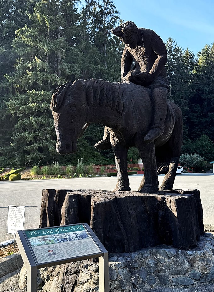 "The End of the Trail" sculpture captures the spirit of the American West in miniature&mdash;a stark contrast to Paul's larger-than-life presence.