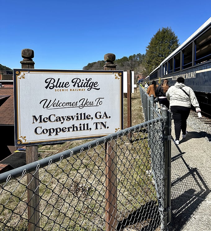 "Welcome to McCaysville and Copperhill"—where one foot in Georgia and one in Tennessee means twice the bragging rights.