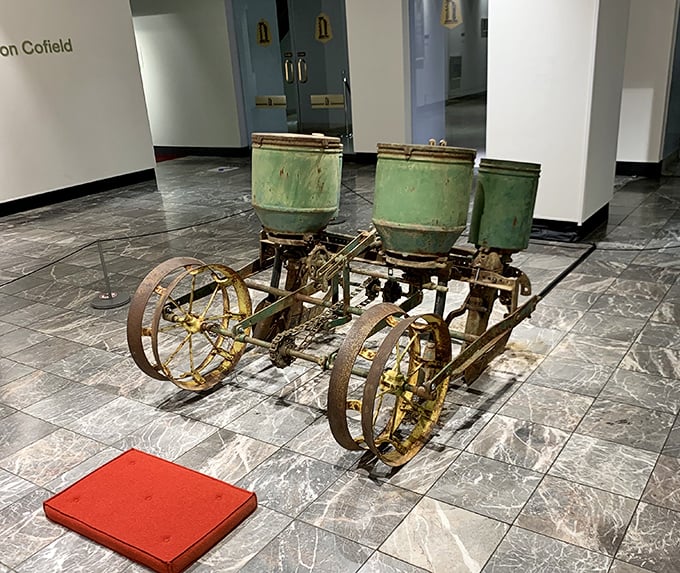 Yesterday's technology, today's fascination. This vintage agricultural implement reminds us that innovation has deep roots in human history.