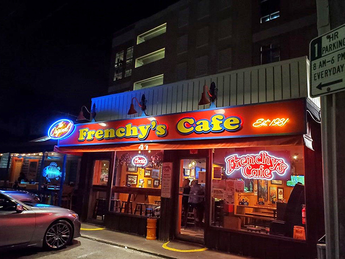 When the sun goes down, Frenchy's lights up like a beacon for grouper lovers. Some classics never need updating&mdash;just more loyal fans.
