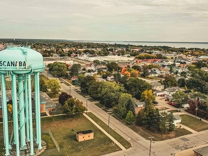 From above, Escanaba reveals its perfect positioning&mdash;nestled between forest green and lake blue, it's nature's perfect color palette for affordable small-town living.
