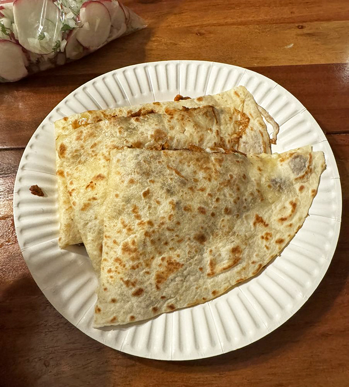 This quesadilla isn't just food&mdash;it's therapy in a tortilla, with cheese pulling double duty as both ingredient and emotional support.
