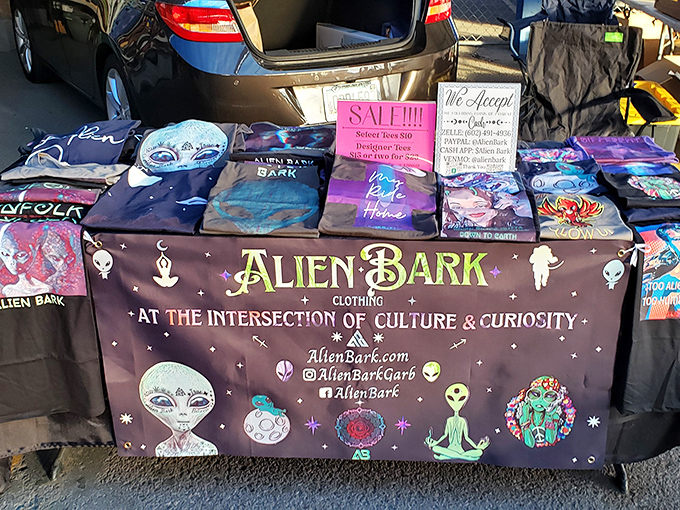 "At the intersection of culture & curiosity" indeed! Alien Bark's cosmic-themed apparel brings otherworldly style to earthbound wardrobes.