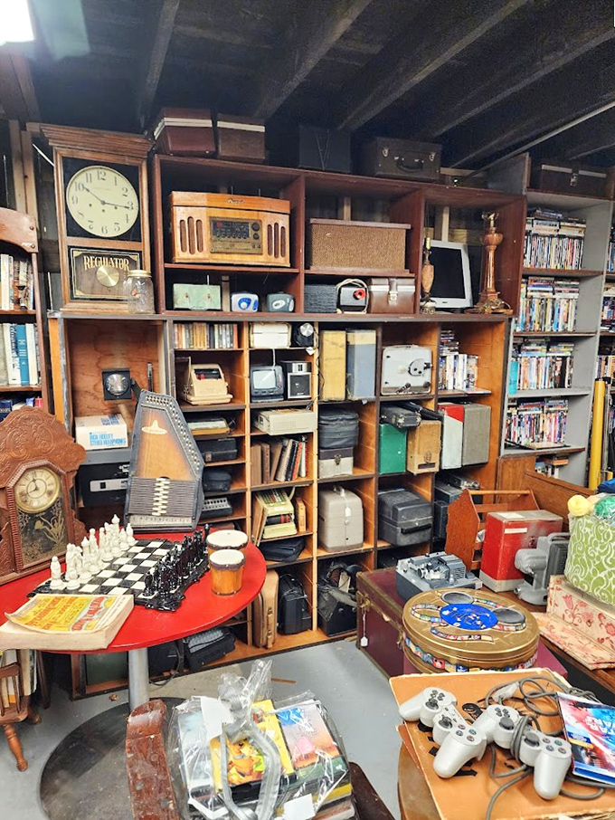 This treasure trove of vintage electronics would make any tech enthusiast swoon. From radios to early gaming consoles, history lives here.