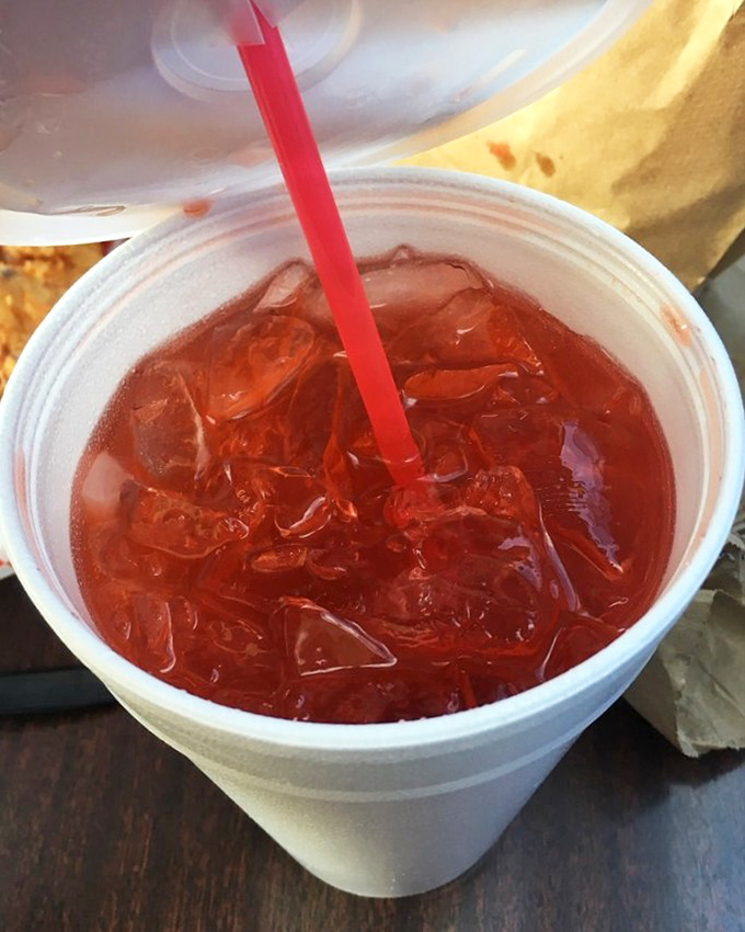 A ruby-red Arnold Palmer so refreshing it deserves its own fan club. The perfect counterpoint to all that glorious richness.