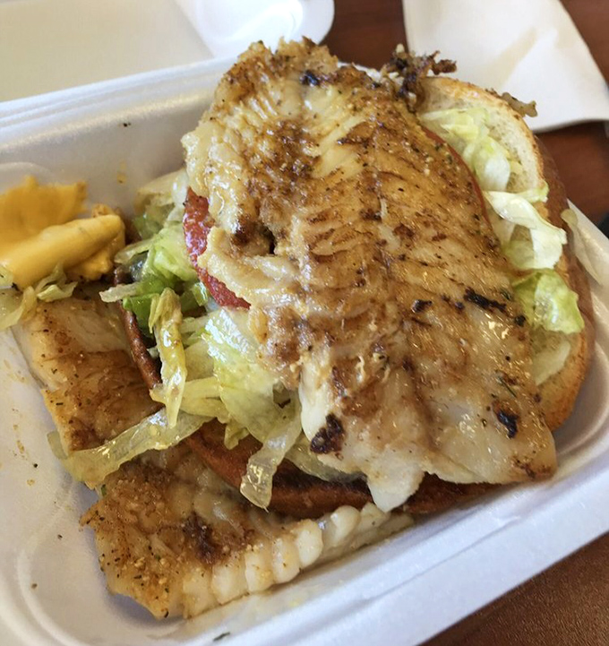 The grouper sandwich proves that Thee Burger Spot isn't just a one-trick pony&mdash;this flaky fish creation deserves its own fan club and possibly a parade.