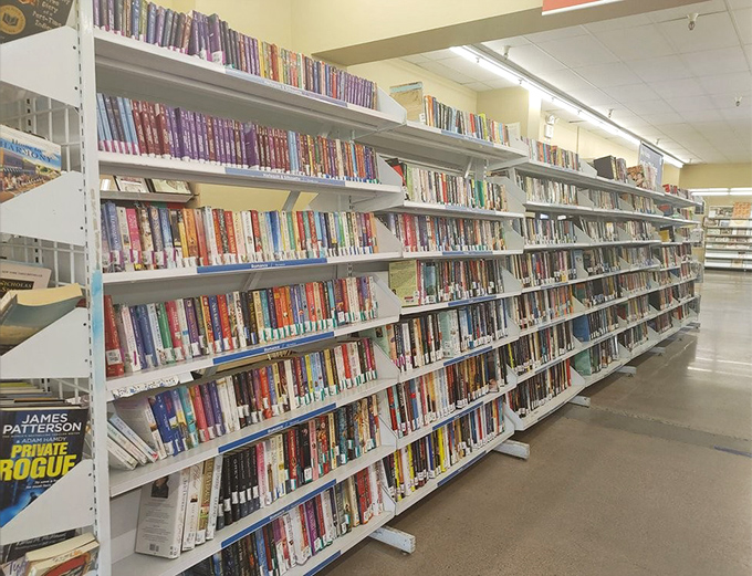 The book section rivals any library, minus late fees and with prices that make bibliophiles do a happy dance.