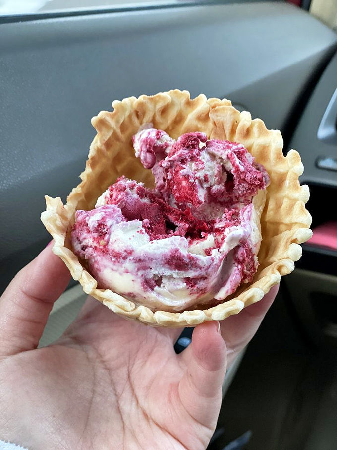 This isn't just dessert, it's edible art&mdash;a berry-swirled masterpiece that belongs in both galleries and stomachs.