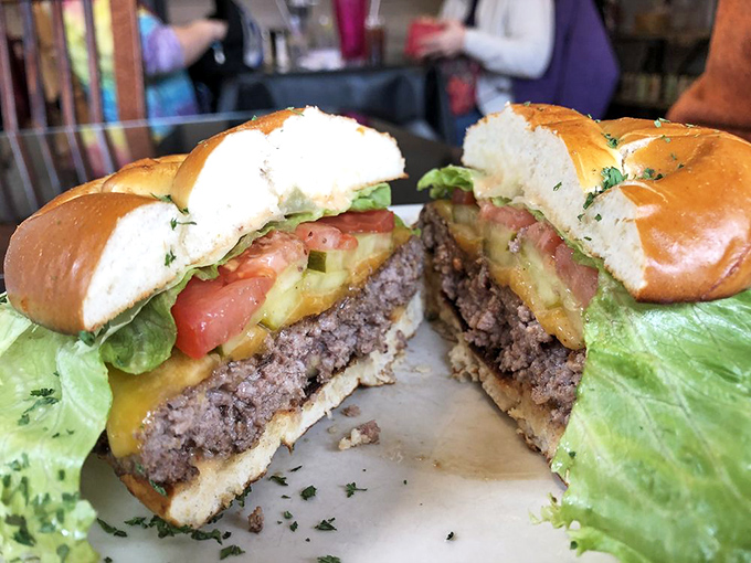 The burger that launched a thousand road trips. That perfect cross-section reveals the juicy truth &ndash; this is worth driving for.
