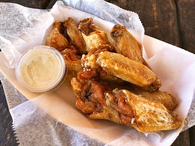 Even the chicken wings get the Freezer treatment&mdash;proving this place knows its way around all forms of protein. 