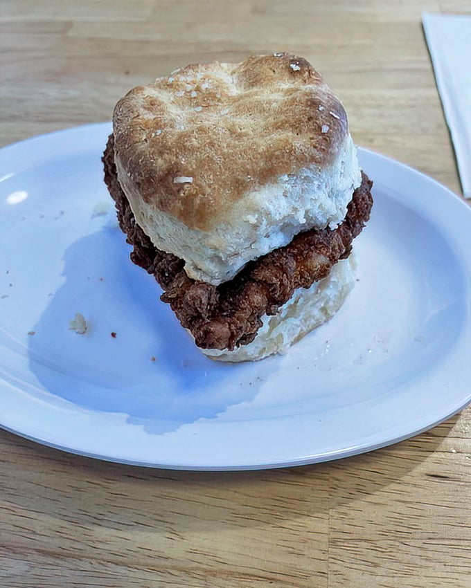 The humble biscuit sandwich&mdash;proof that sometimes the simplest combinations create the most profound happiness.