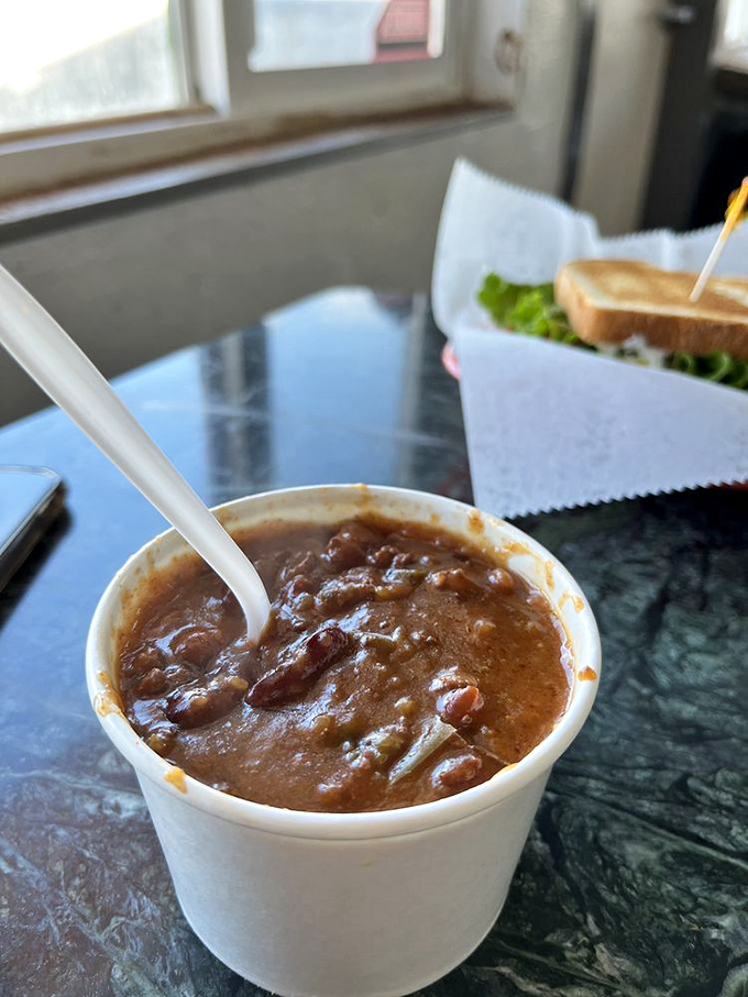 A bowl of homemade chili that would make a Texan nod in approval&mdash;hearty, soul-warming, and perfect for those foggy Pacifica afternoons when the marine layer rolls in.