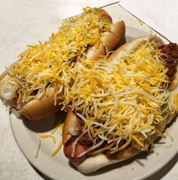 Coney dogs smothered in chili and cheese &ndash; proof that sometimes the simplest pleasures are the ones we return to again and again.