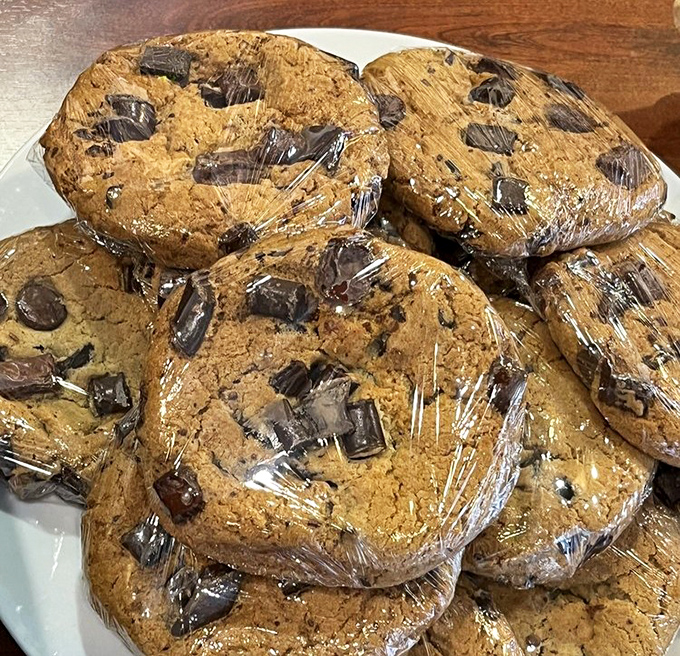 Chocolate chip cookies the size of small planets. These hand-wrapped treats are what cookie dreams are made of&mdash;chunky, chewy, and utterly irresistible.