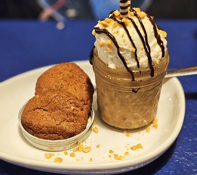Chocolate peanut butter ice cream with cookies&mdash;because after conquering the ocean's bounty, your sweet tooth deserves its own victory lap.