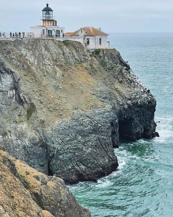 Perched between earth and sky, the lighthouse reminds us that the most spectacular views often come with the most precarious foundations.