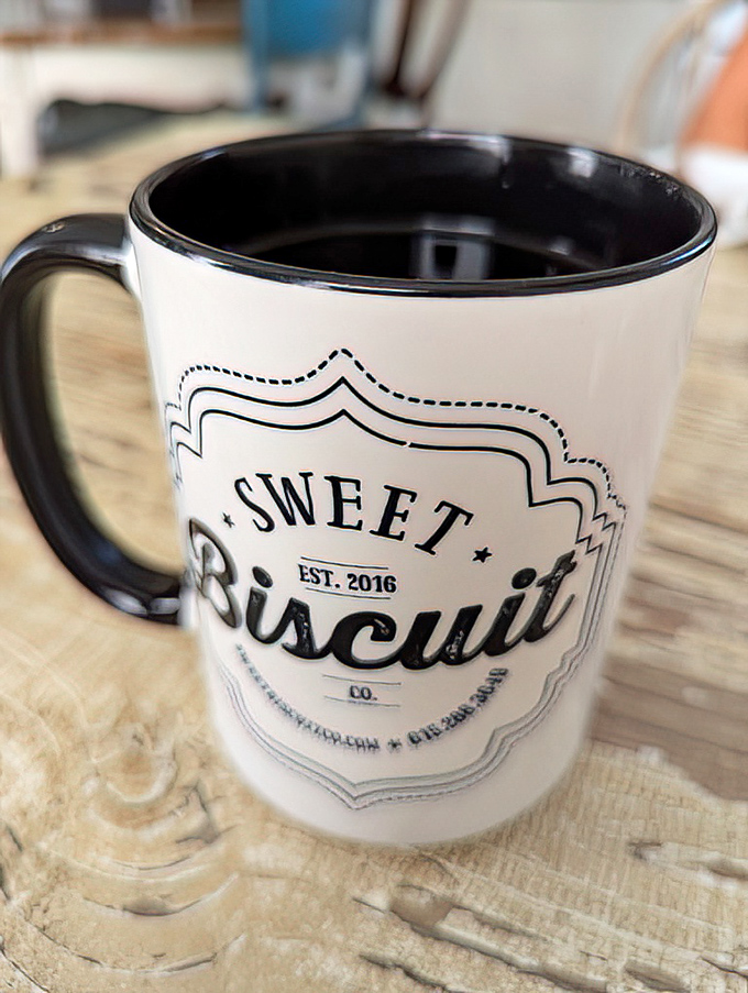 A mug that promises what it delivers &ndash; sweet biscuit perfection. The vessel for liquid motivation to tackle another helping.