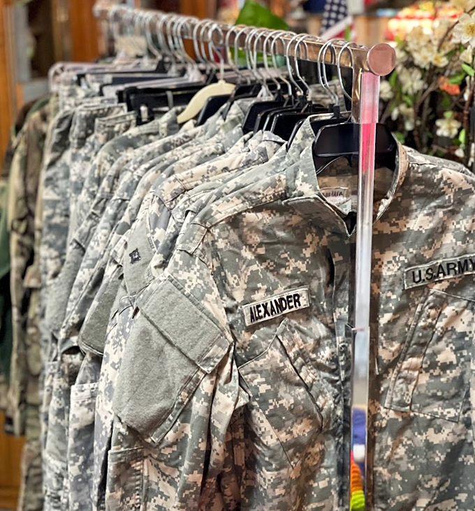 These uniforms once served our country with distinction. Now they stand ready for collectors, costumes, or simply to be honored in new homes.