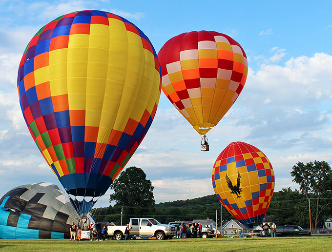 Hot air balloons dot Coshocton's sky like giant floating gumdrops, proving that sometimes the best views of small-town America come from above it.
