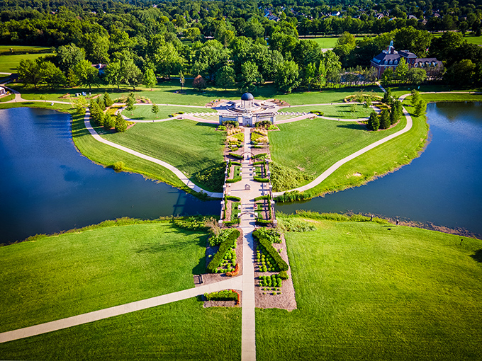 Coxhall Gardens presents symmetrical splendor that would make European royalty jealous. Gardens this manicured usually require a second mortgage to visit.