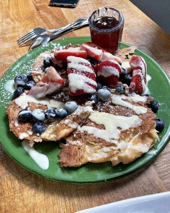 French toast that's having an identity crisis as a berry parfait&mdash;and creating a breakfast masterpiece in the process. 