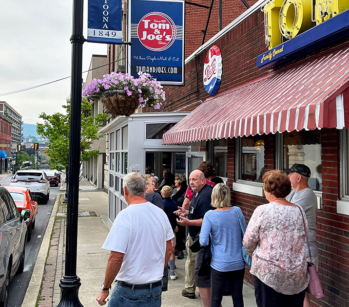 The ultimate testament to good food: people willing to stand outside in Pennsylvania weather just to get their Tom & Joe's fix.