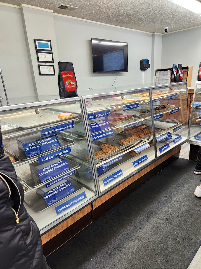 The holy grail of pastry displays, where every choice leads to pure happiness.