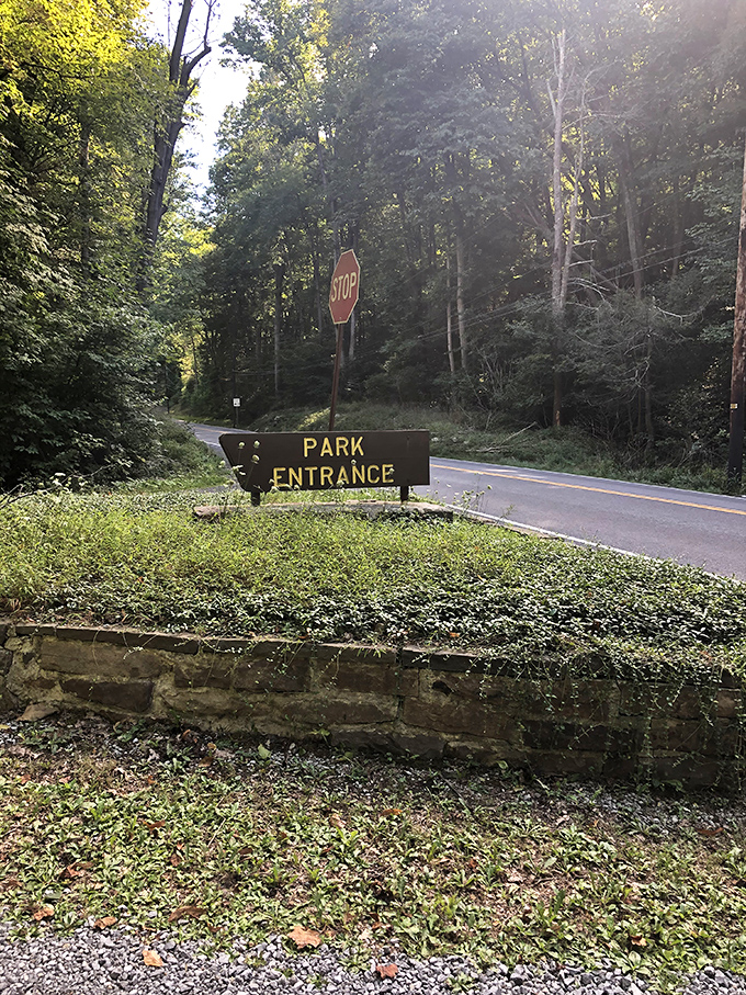 The entrance sign that signals your transition from "regular life" to "remember what matters" mode. Stress stops here.