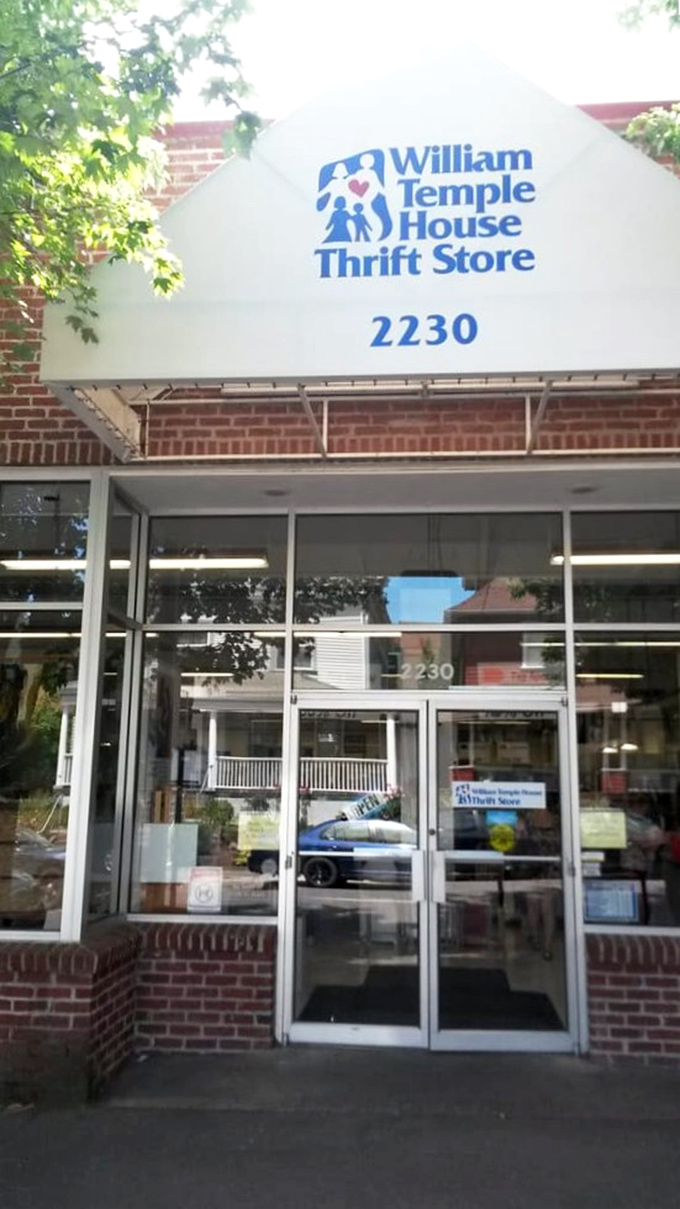 The unassuming entrance belies the wonderland within. Behind these glass doors, Portland's best-kept secondhand secret awaits your discovery.