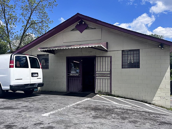 The entrance to Johnson's isn't grand, but it might as well be pearly gates for burger aficionados. Simple door, extraordinary experience waiting inside.