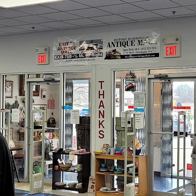 Even the exit at Exit 76 is decorated with vintage charm. The "THANKS" sign says it all&mdash;gratitude for memories both found and remembered.